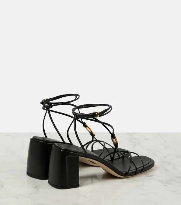 JIMMY CHOO Onyxia 70 Leather Sandals