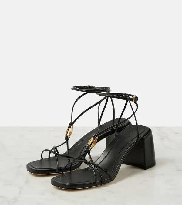 JIMMY CHOO Onyxia 70 Leather Sandals