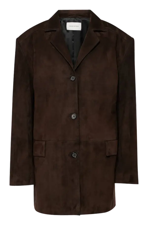 Magda Butrym Oversized Suede Jacket - Brown