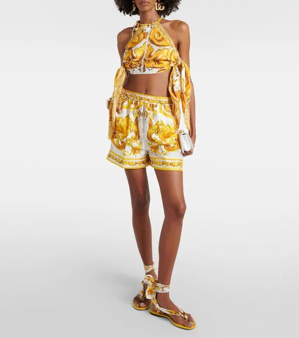 Dolce & Gabbana Majolica Print Silk Top