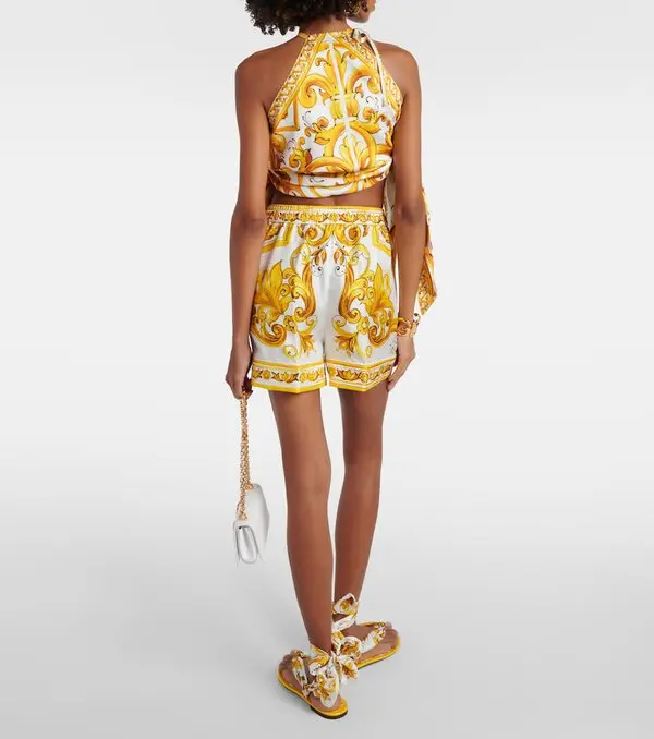 Dolce & Gabbana Majolica Print Silk Top