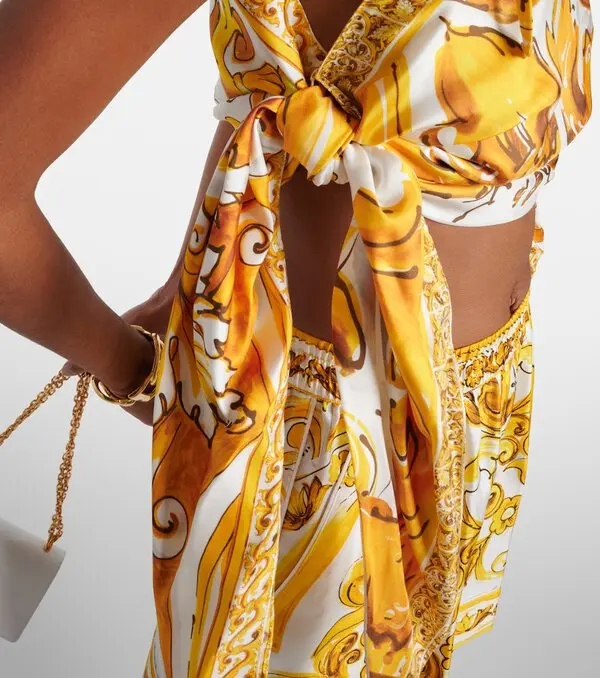 Dolce & Gabbana Majolica Print Silk Top