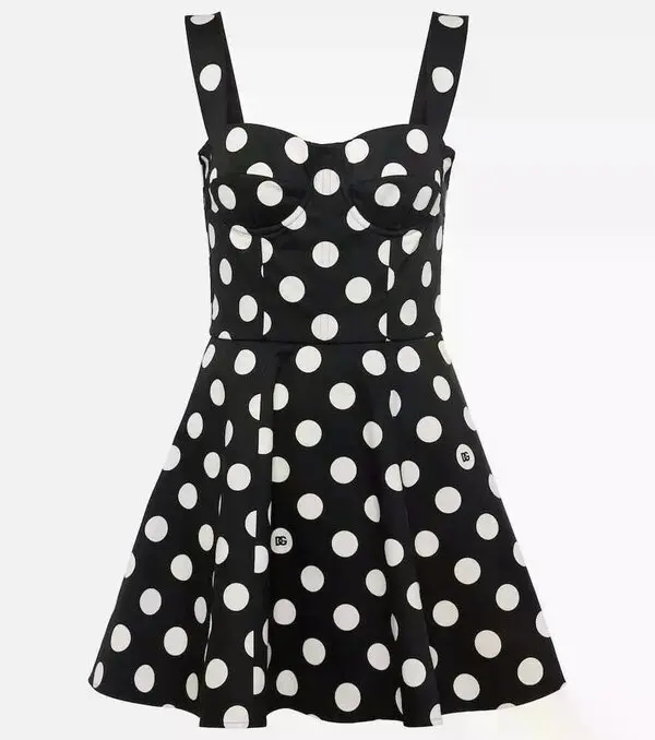 Dolce & Gabbana Cotton-blend Minidress - Black