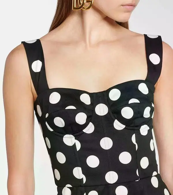 Dolce & Gabbana Cotton-blend Minidress - Black