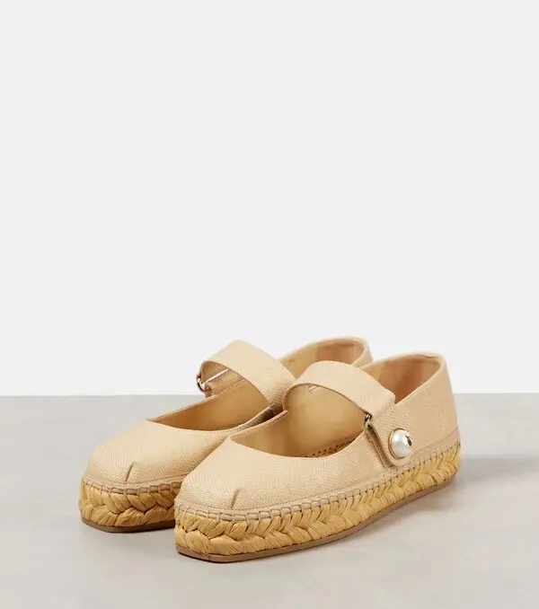 JIMMY CHOO Fayence Espadrilles - Neutrals