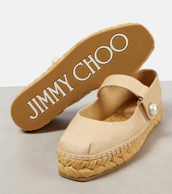 JIMMY CHOO Fayence Espadrilles - Neutrals