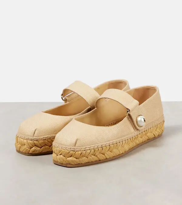 JIMMY CHOO Fayence Espadrilles - Neutrals