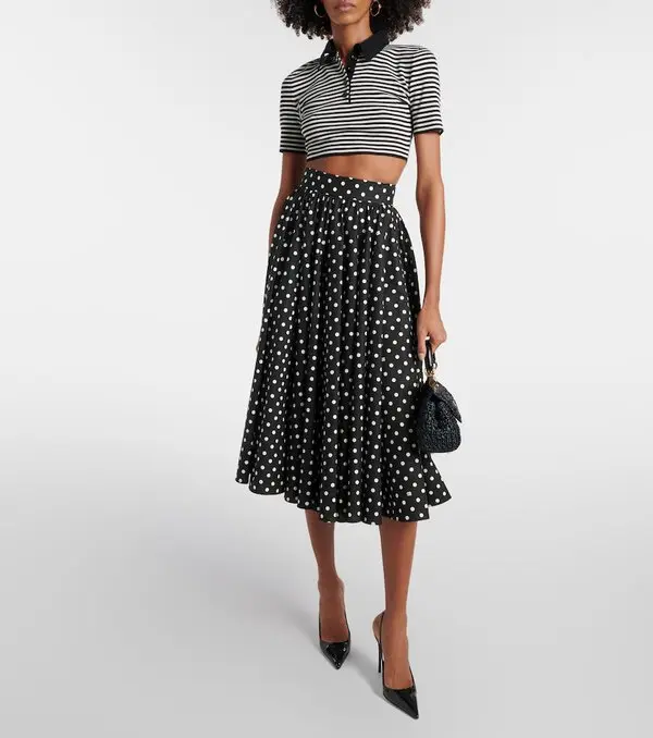 Dolce & Gabbana Cropped Wool Polo Shirt