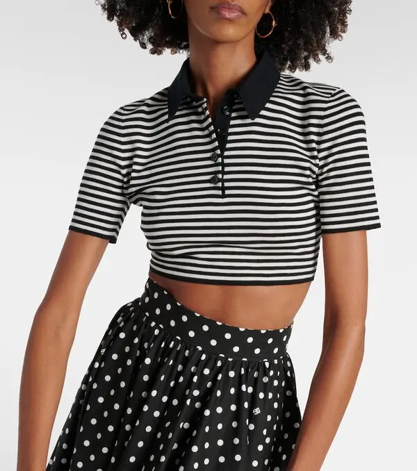 Dolce & Gabbana Cropped Wool Polo Shirt