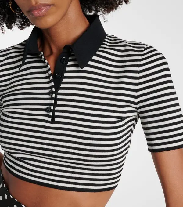 Dolce & Gabbana Cropped Wool Polo Shirt