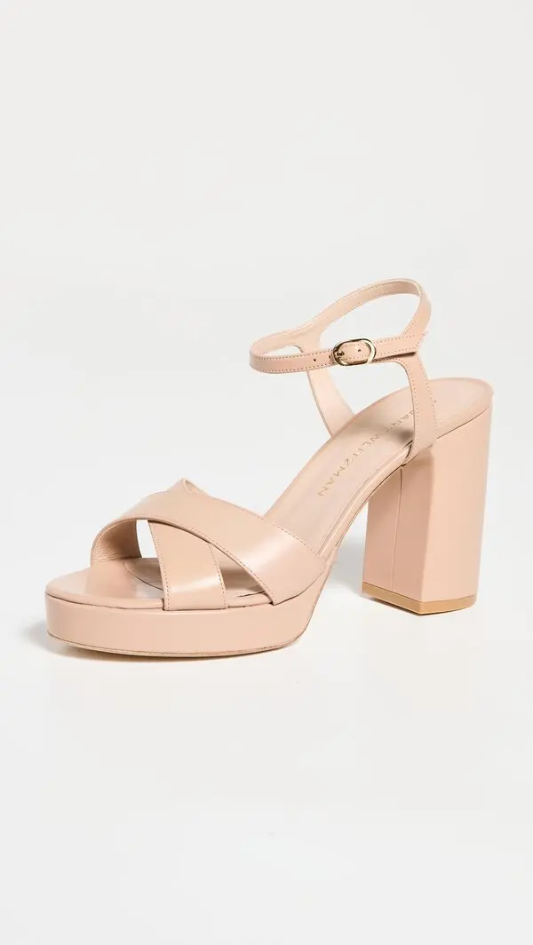 STUART WEITZMAN Dayna Platform Sandals - Adobe