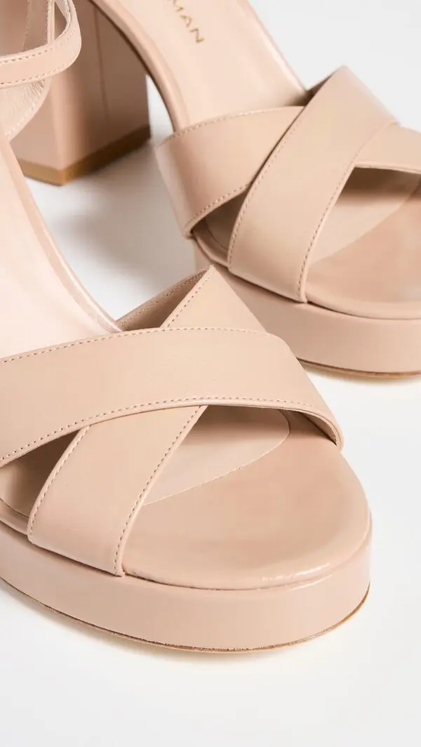 STUART WEITZMAN Dayna Platform Sandals - Adobe