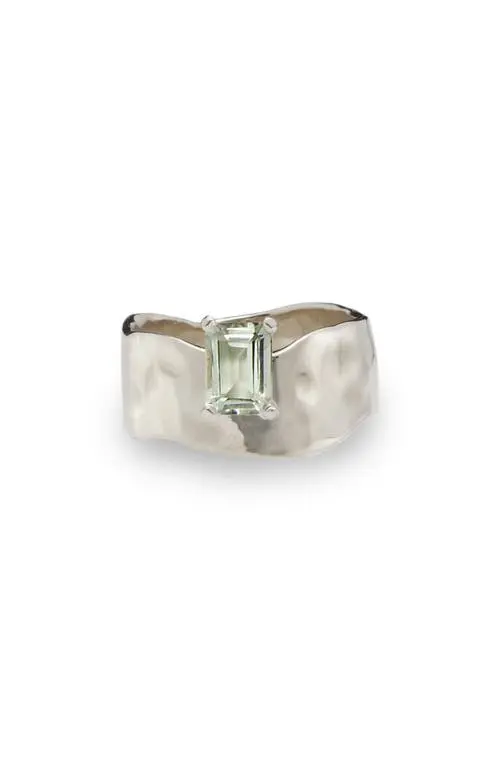 Lady Grey Wade Ring - Silver/ Green Amethyst