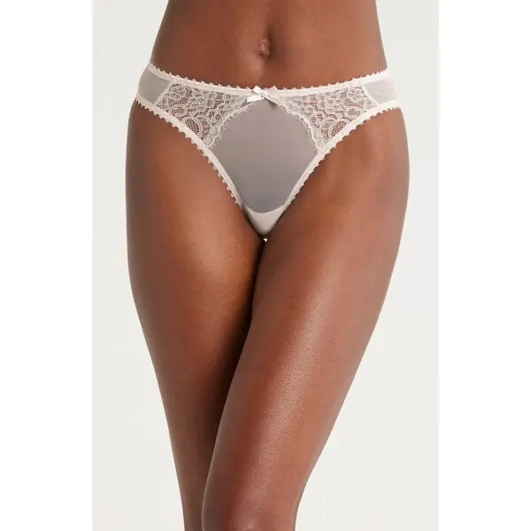 JOURNELLE Chiara Mesh Bikini Briefs - Petal