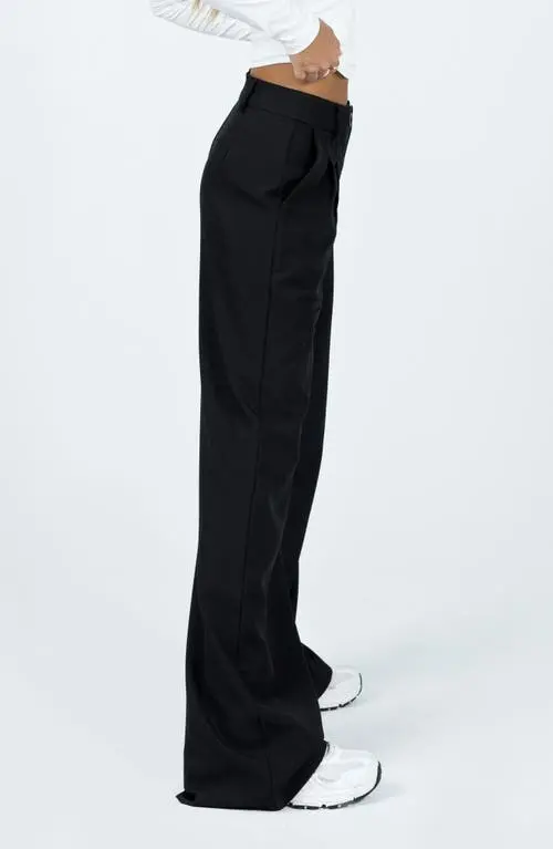 Princess Polly Archer Wide Leg Pants - Black