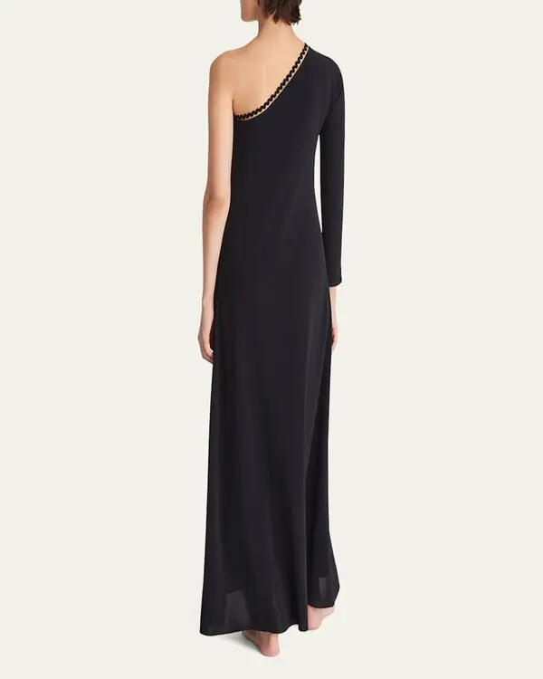 ERES One-shoulder Ric Rac-trim Long Dress