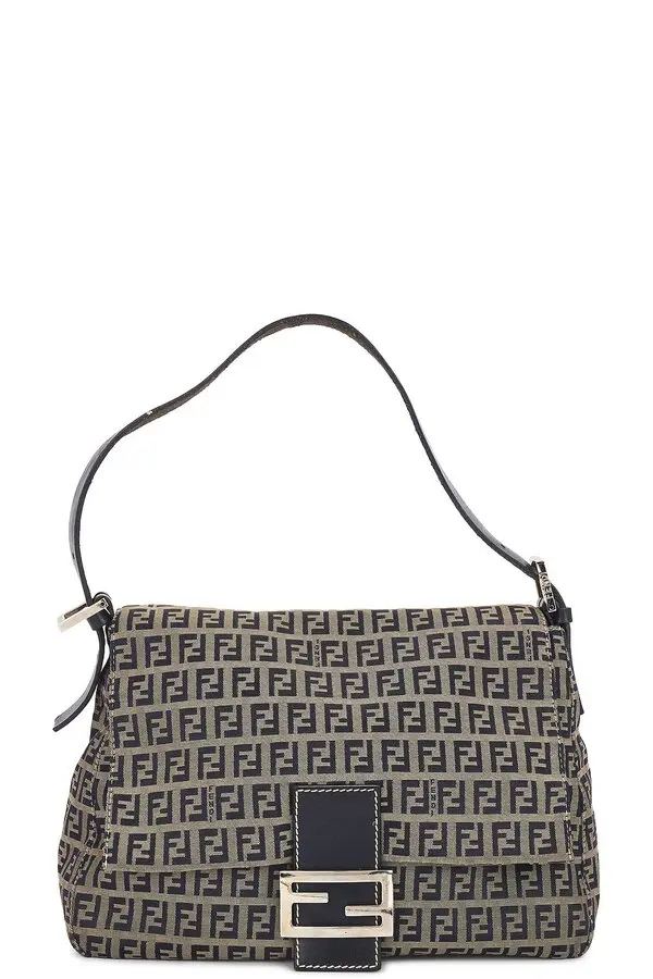 Fendi Zucchino Mama Baguette Shoulder Bag