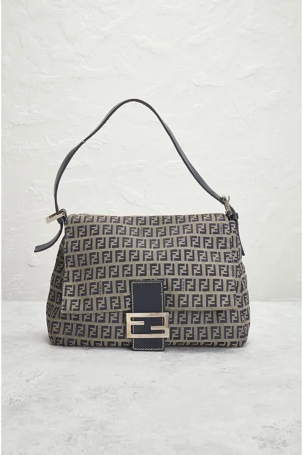 Fendi Zucchino Mama Baguette Shoulder Bag