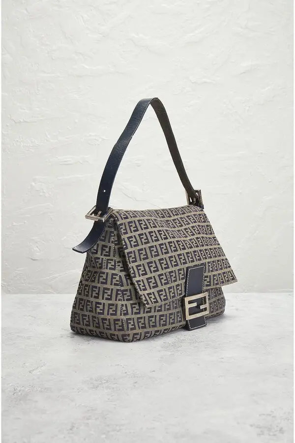 Fendi Zucchino Mama Baguette Shoulder Bag