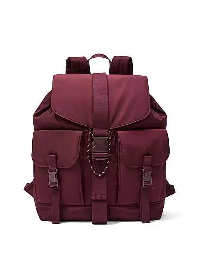 Pink Nylon Cargo Backpack - Purple