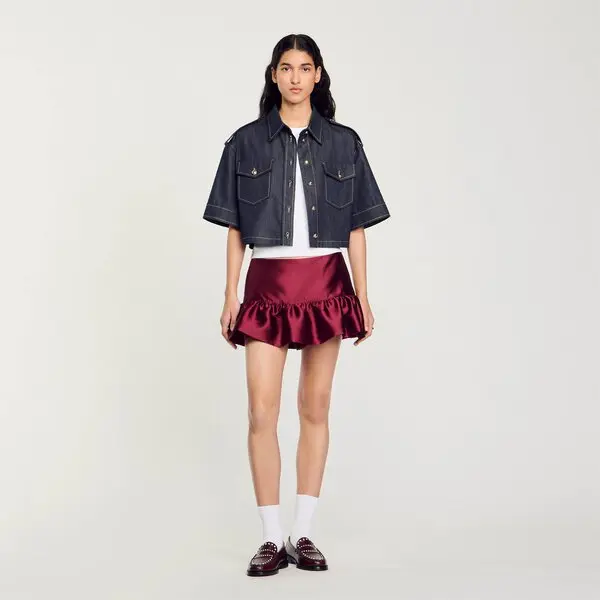 Sandro Satin Mini Skort