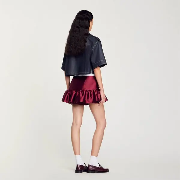 Sandro Satin Mini Skort
