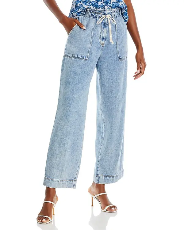 Rails Ryan Drawstring Wide Leg Jeans - Faded Indigo