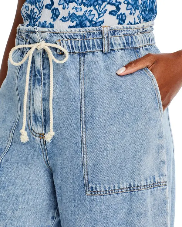 Rails Ryan Drawstring Wide Leg Jeans - Faded Indigo