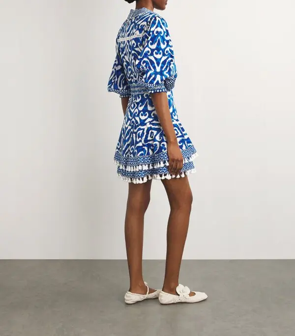 alice and olivia loryn embroidered mini shirt dress Alice + Olivia Loryn Embroidered Mini Shirt Dress
