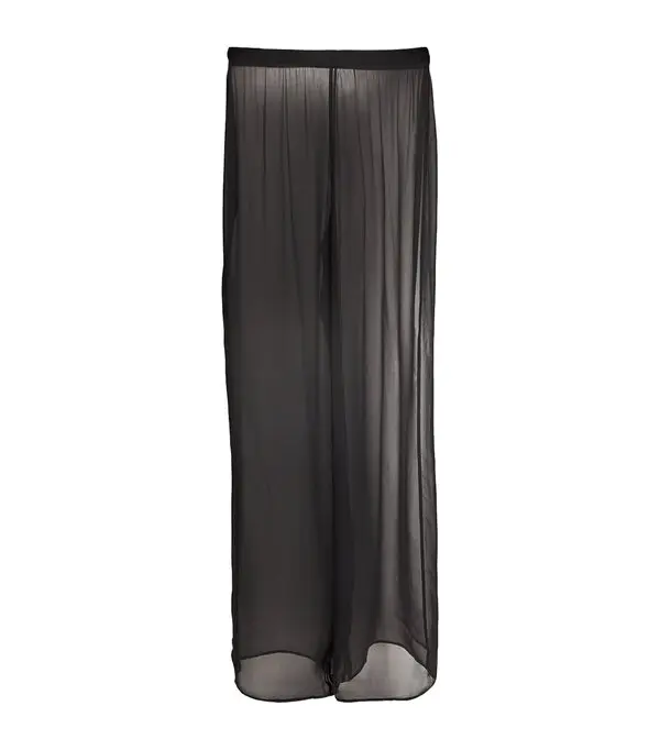 Christopher Esber Silk Sheer Wide-leg Trousers