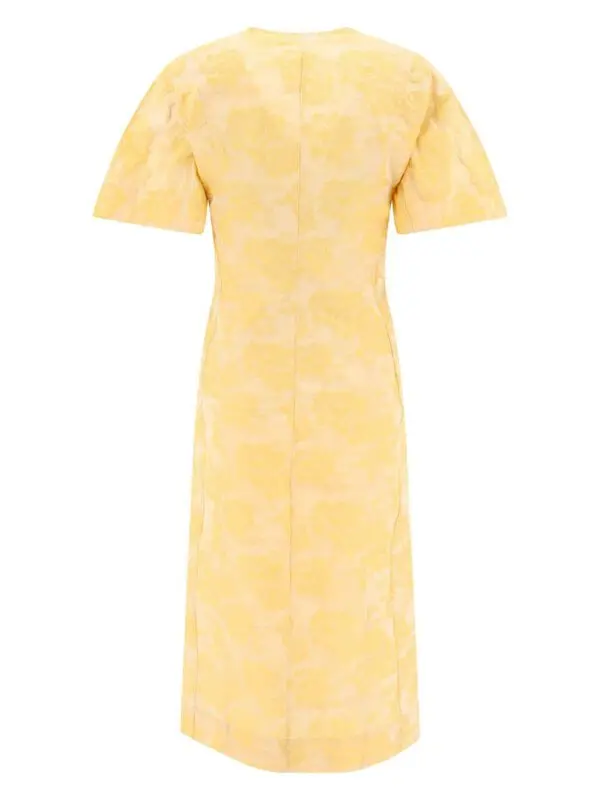 GANNI Botanical Jacquard Midi Dress
