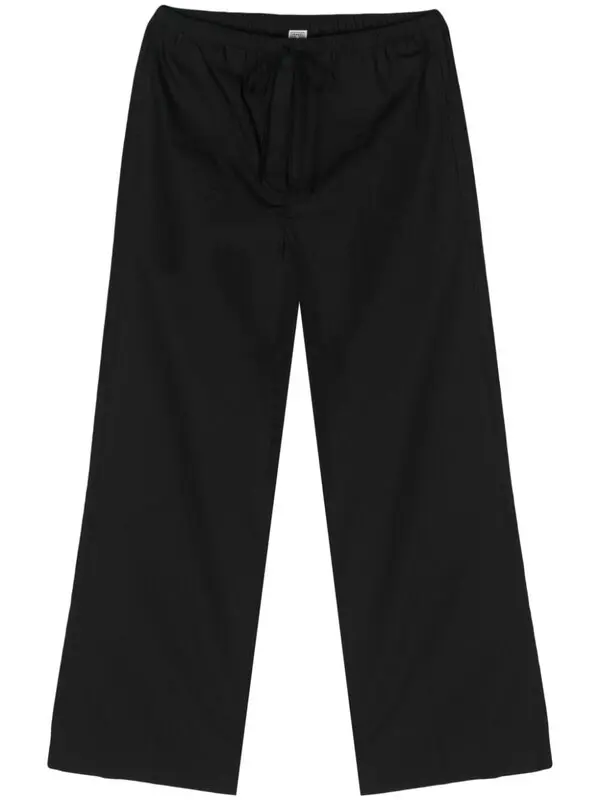 TOTEME Mid-rise Straight-leg Trousers - Black