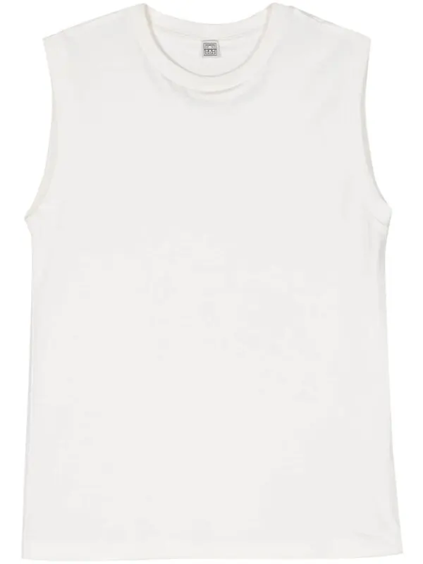 TOTEME Crew-neck Organic Cotton Tank Top - White