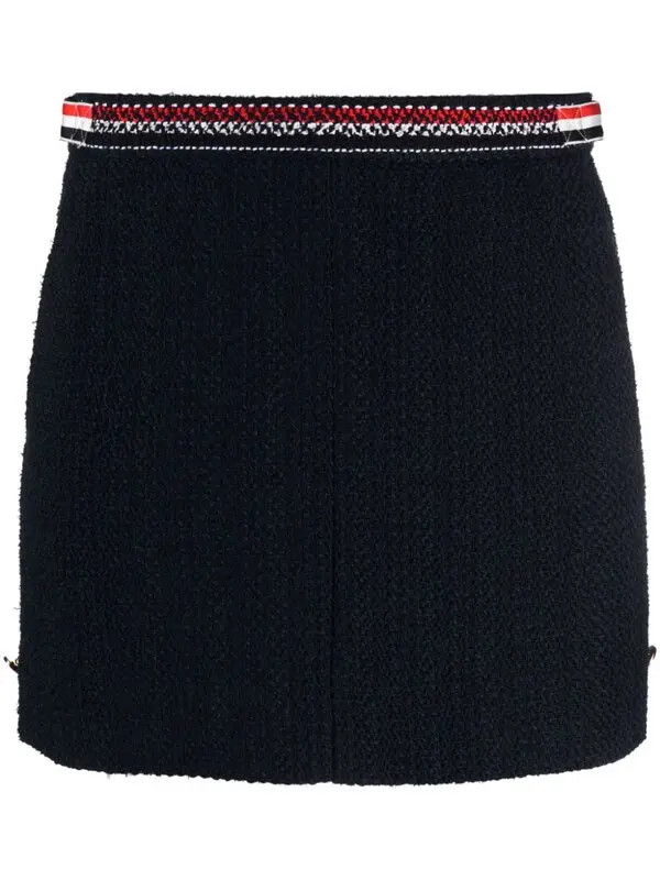 Thom Browne 4-bar Tweed Miniskirt - Blue