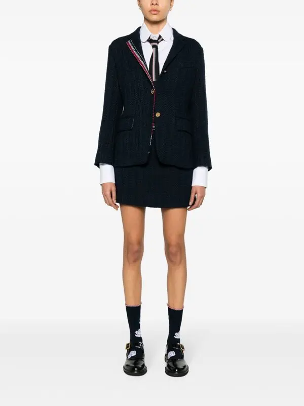 Thom Browne 4-bar Tweed Miniskirt
