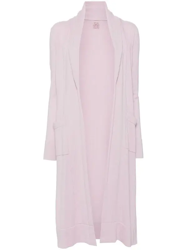 TEDDY CASHMERE Venezia Cardigan Coat - Purple