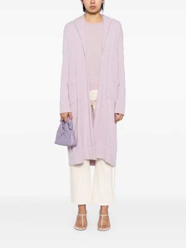TEDDY CASHMERE Venezia Cardigan Coat - Purple