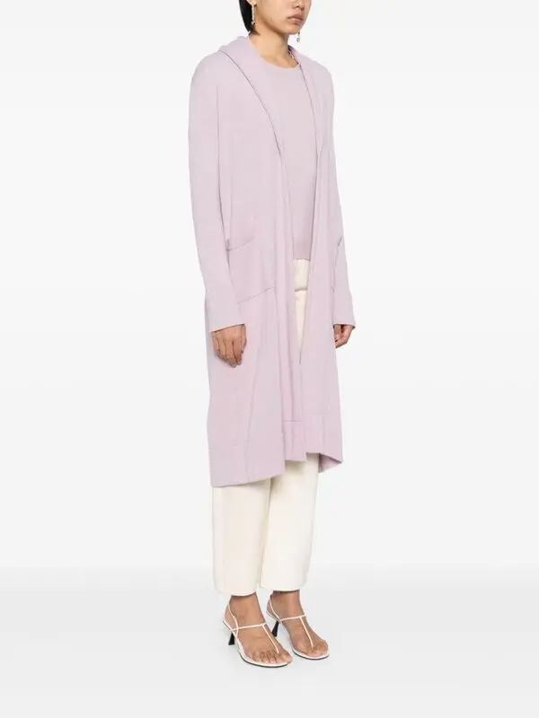 TEDDY CASHMERE Venezia Cardigan Coat - Purple