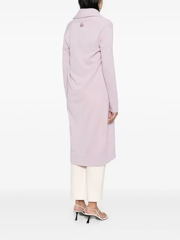 TEDDY CASHMERE Venezia Cardigan Coat - Purple