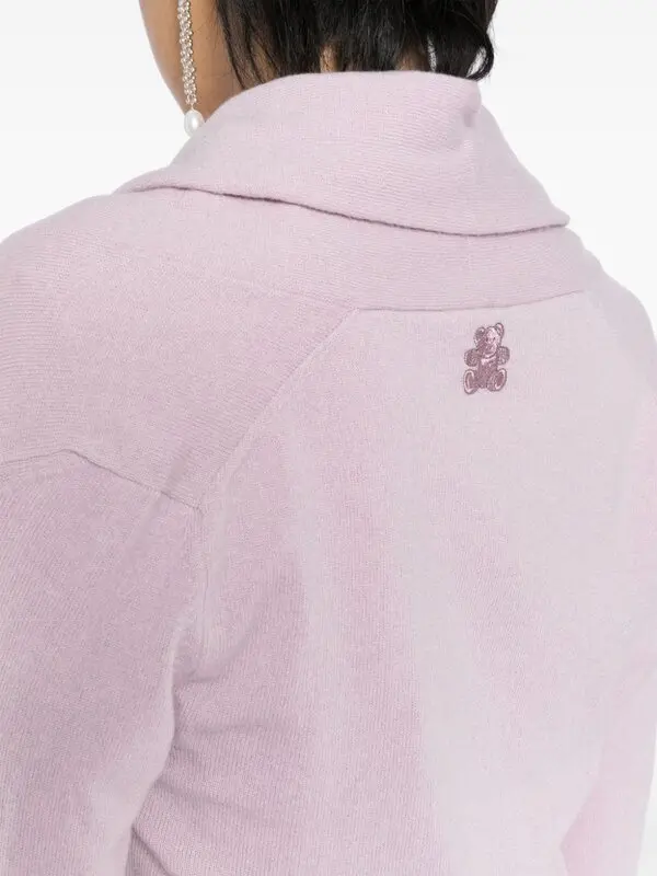 TEDDY CASHMERE Venezia Cardigan Coat - Purple