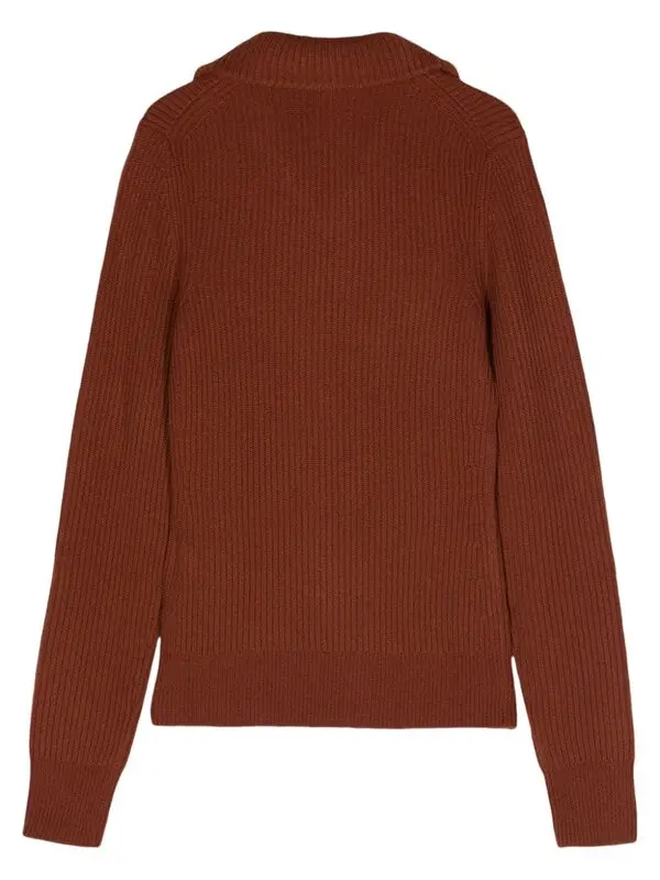 Victoria Beckham Spread-collar Ribbed Jumper