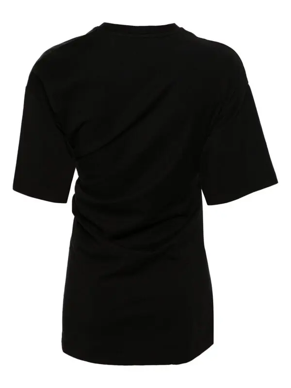TOTEME Asymmetric Organic Cotton T-shirt - Black