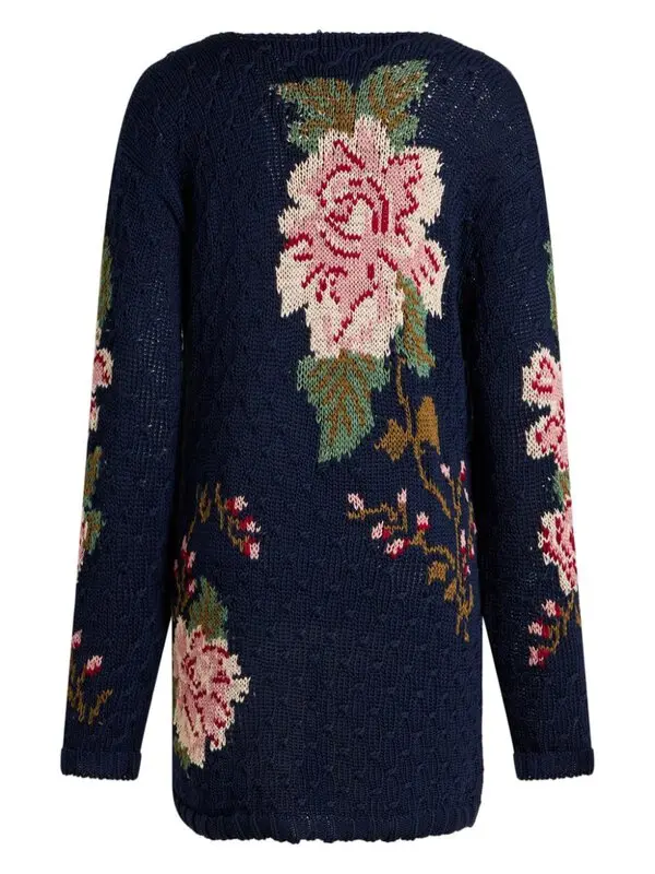 Etro Floral-jacquard Cotton Jumper