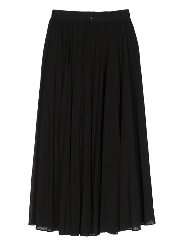 TOTEME Plissé-effect Organic Cotton Midi Skirt