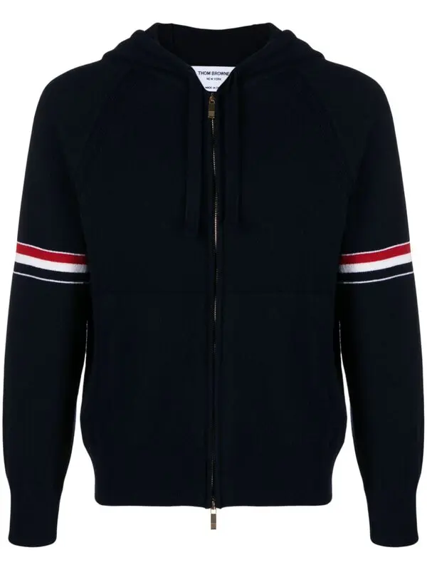 Thom Browne Cashmere Knit Hoodie - Black