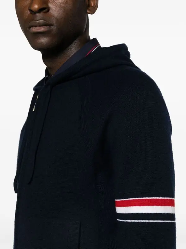 Thom Browne Cashmere Knit Hoodie - Black