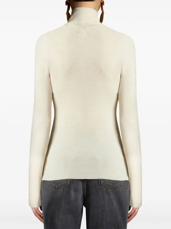 Etro High-neck Wool Jumper - Neutrals