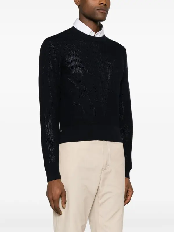 Thom Browne 4-bar Waffle-knit Jumper