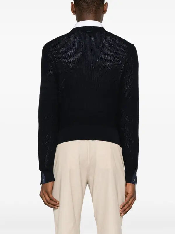 Thom Browne 4-bar Waffle-knit Jumper
