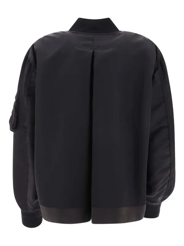 Sacai Baseball-collar Zip-up Bomber Jacket